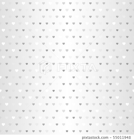 Silver heart pattern. Seamless vector - Stock Illustration [55011948 ...