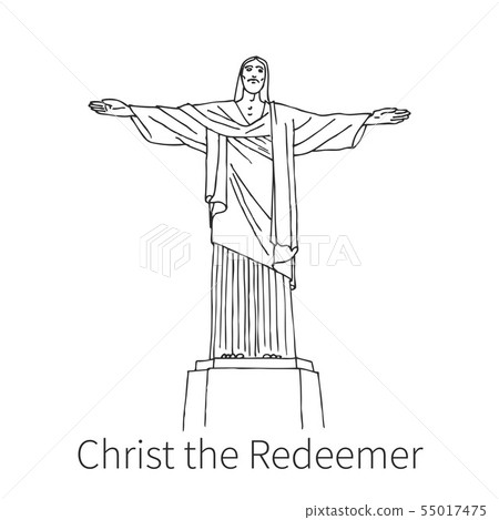 Christ The Redeemer drawing sketch - Stock Illustration [55017475] - PIXTA