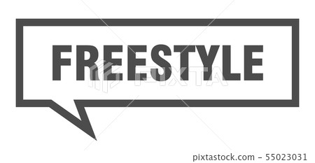 freestyle sign. freestyle square speech bubble. - Stock Illustration ...
