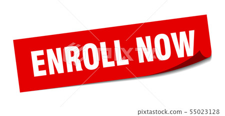 enroll now sticker. enroll now square isolated - Stock Illustration ...