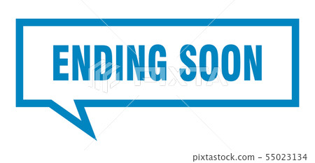 ending soon sign. ending soon square speech - Stock Illustration ...