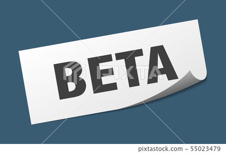 beta sticker. beta square isolated sign. beta - Stock Illustration ...