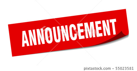 announcement sticker. announcement square isolated - Stock Illustration ...