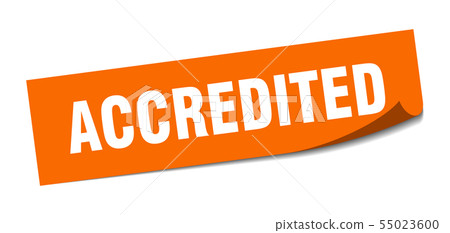 accredited sticker. accredited square isolated - Stock Illustration ...