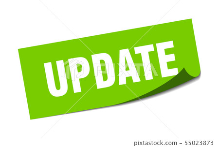 update sticker. update square isolated sign. - Stock Illustration ...