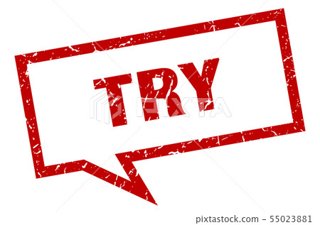try sign. try square speech bubble. try - Stock Illustration [55023881 ...