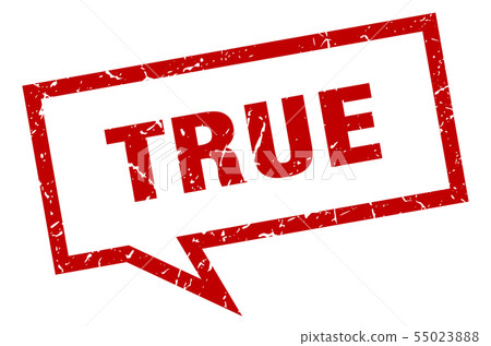 true sign. true square speech bubble. true - Stock Illustration ...