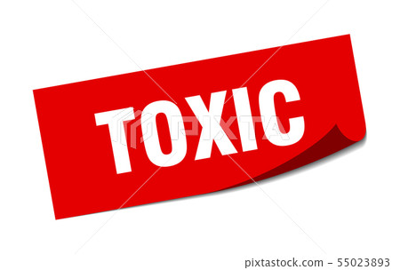 toxic sticker. toxic square isolated sign. toxic - Stock Illustration ...
