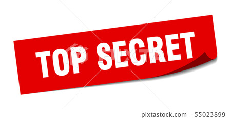 top secret sticker. top secret square isolated - Stock Illustration ...