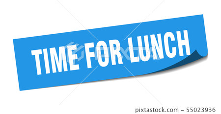 time for lunch sticker. time for lunch square - Stock Illustration ...