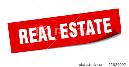 real estate sticker. real estate square isolated - Stock Illustration ...