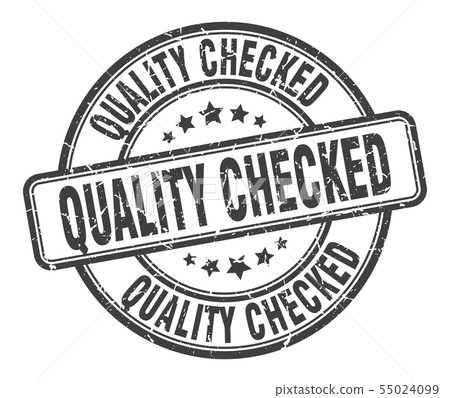 quality checked stamp. quality checked round - Stock Illustration ...