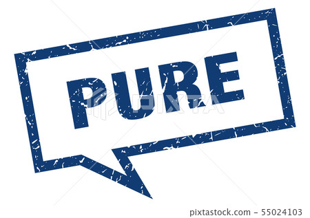 pure sign. pure square speech bubble. pure - Stock Illustration ...