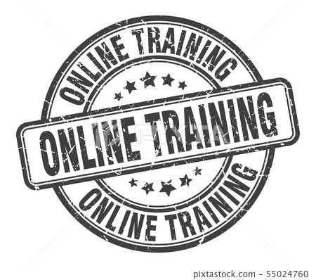 online training stamp. online training round-插圖素材 [55024760] - PIXTA圖庫
