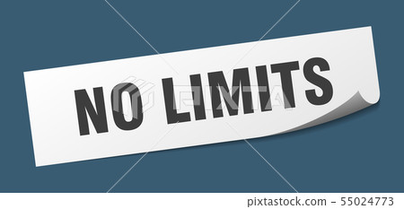 no limits sticker. no limits square isolated sign. - Stock Illustration ...