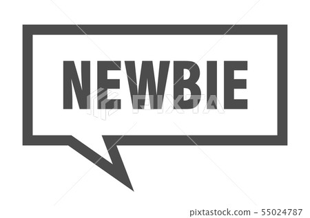 newbie sign. newbie square speech bubble. newbie - Stock Illustration ...