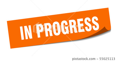 in progress sticker. in progress square isolated - Stock Illustration ...