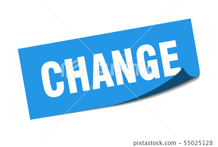 change sticker. change square isolated sign. - Stock Illustration ...