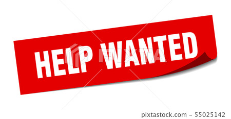help wanted sticker. help wanted square isolated - Stock Illustration ...
