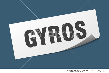 gyros sticker. gyros square isolated sign. gyros - Stock Illustration ...