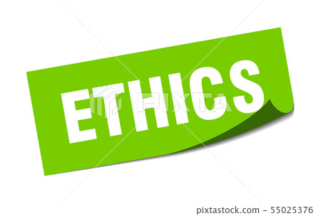 ethics sticker. ethics square isolated sign. - Stock Illustration ...