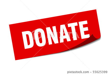 donate sticker. donate square isolated sign. - Stock Illustration ...