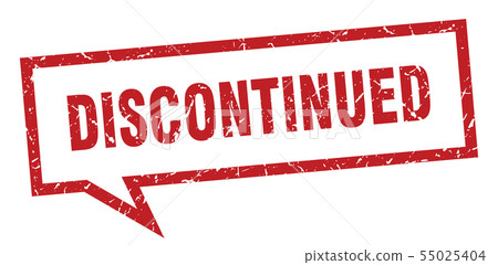 discontinued sign. discontinued square speech - Stock Illustration ...
