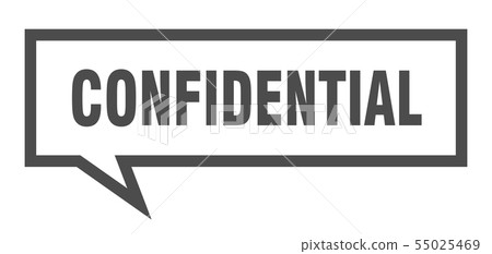 confidential sign. confidential square speech - Stock Illustration ...