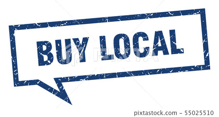 buy local sign. buy local square speech bubble. - Stock Illustration ...