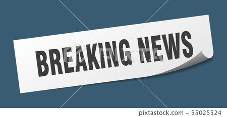 breaking news sticker. breaking news square - Stock Illustration ...