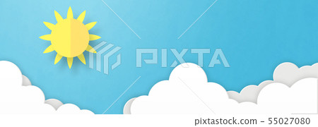 Header paper style background craft - Stock Illustration [55027080] - PIXTA