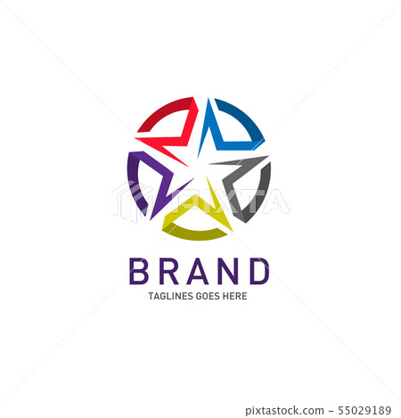 Abstract star circle logo vector-插圖素材 [55029189] - PIXTA圖庫