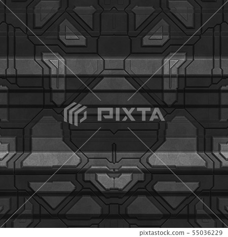 Spaceship hull texture or pattern. Seamless...-插圖素材 [55036229] - PIXTA圖庫