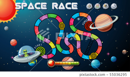 Space race game background - Stock Illustration [55036295] - PIXTA