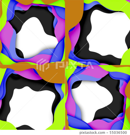 Abstract geometric pattern. 3d paper layers cut... - Stock Illustration ...