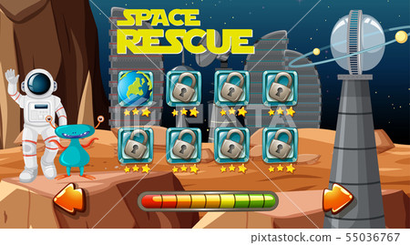 Space rescue game background - Stock Illustration [55036767] - PIXTA