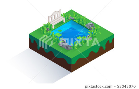 haffir, pond, excerpt - Stock Illustration [55045070] - PIXTA