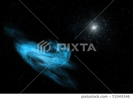 Small part of an infinite star field. 3D rendering-插圖素材 [55049346 ...