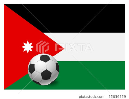 jordan flag and soccer ball - Stock Illustration [55056559] - PIXTA