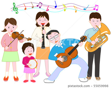 Family concert - Stock Illustration [55059998] - PIXTA