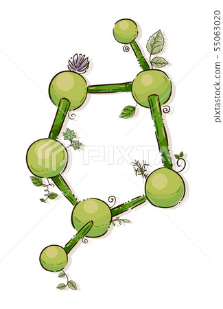 Plant Molecule Illustration - Stock Illustration [55063020] - PIXTA