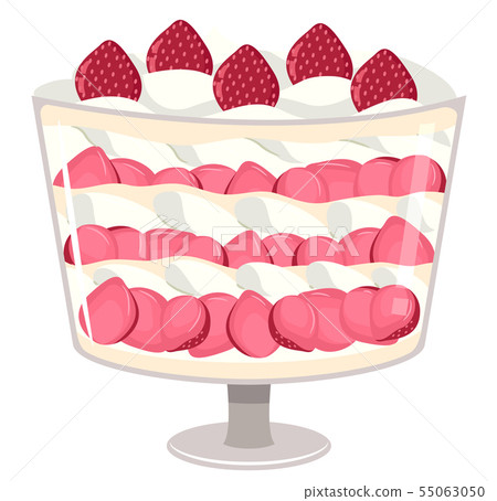 Strawberry Trifle Illustration - Stock Illustration [55063050] - PIXTA