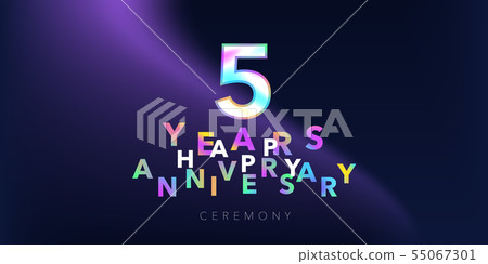 5 years anniversary vector logo, icon. Design - Stock Illustration ...