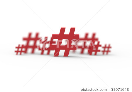 Group of red hashtag icon on white background. - Stock Illustration ...