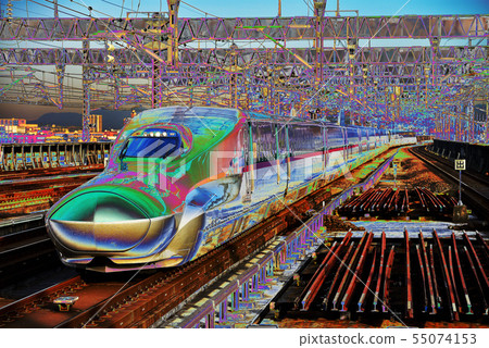 Tohoku Shinkansen E5 series Yabusa image - Stock Illustration [55074153 ...