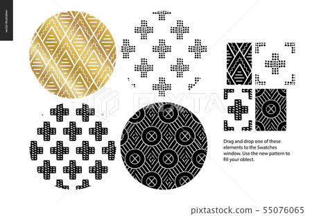 Hand drawn Patterns - rounded - Stock Illustration [55076065] - PIXTA
