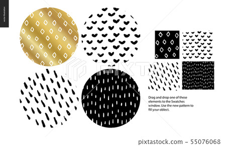 Hand drawn Patterns - rounded - Stock Illustration [55076068] - PIXTA