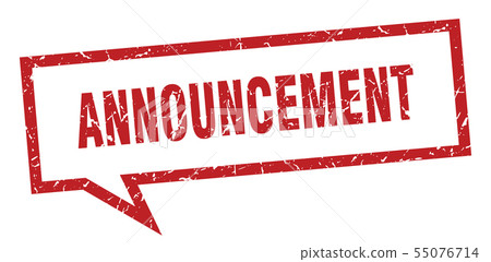 announcement sign. announcement square speech - Stock Illustration ...