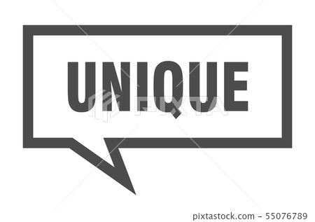 unique sign. unique square speech bubble. unique - Stock Illustration ...