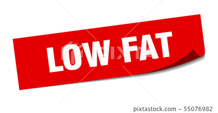 low fat sticker. low fat square isolated sign. low - Stock Illustration ...